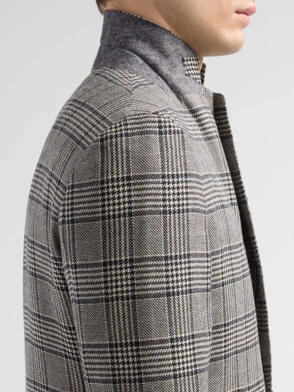 Kiton Plaid Cashmere Sport Coat