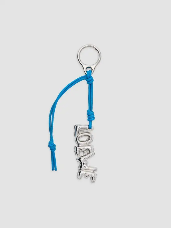 Loewe Blown Leather Cord Charm - Silver