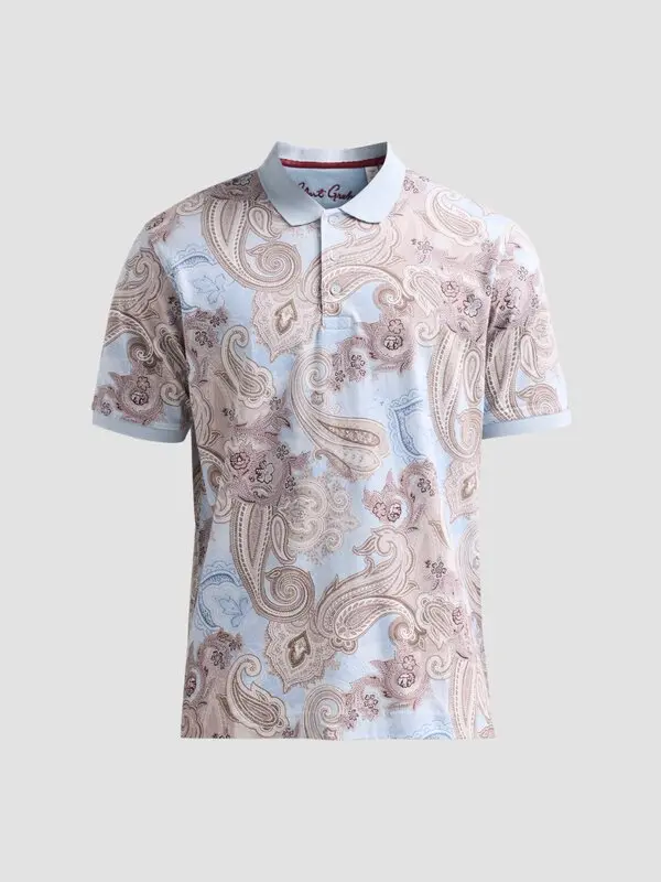 Robert Graham Creswell Paisley Cotton Polo Shirt