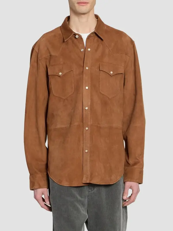 Officine Générale Marshall Suede Shirt Jacket