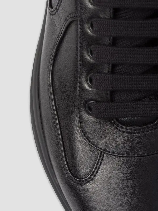 Prada America's Cup Nappa Leather Sneakers - Black