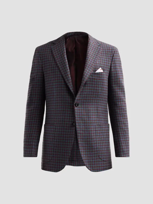 Kiton Checked Cashmere Sport Coat