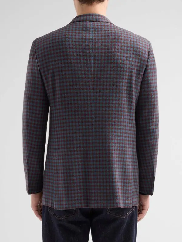 Kiton Checked Cashmere Sport Coat