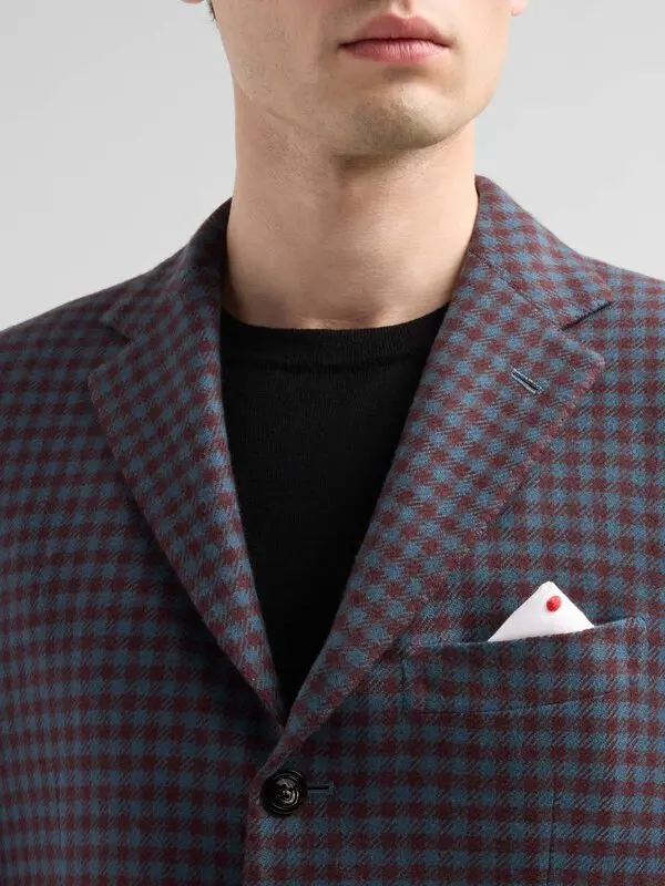 Kiton Checked Cashmere Sport Coat