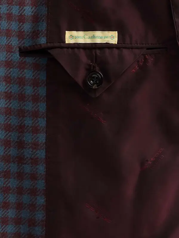Kiton Checked Cashmere Sport Coat