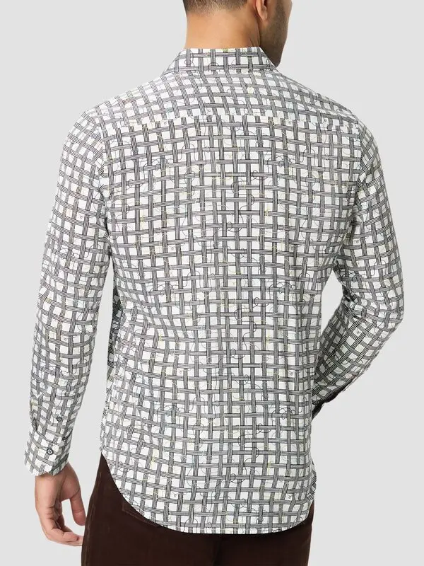 Robert Graham Sanger Grid Check Stretch-cotton Shirt
