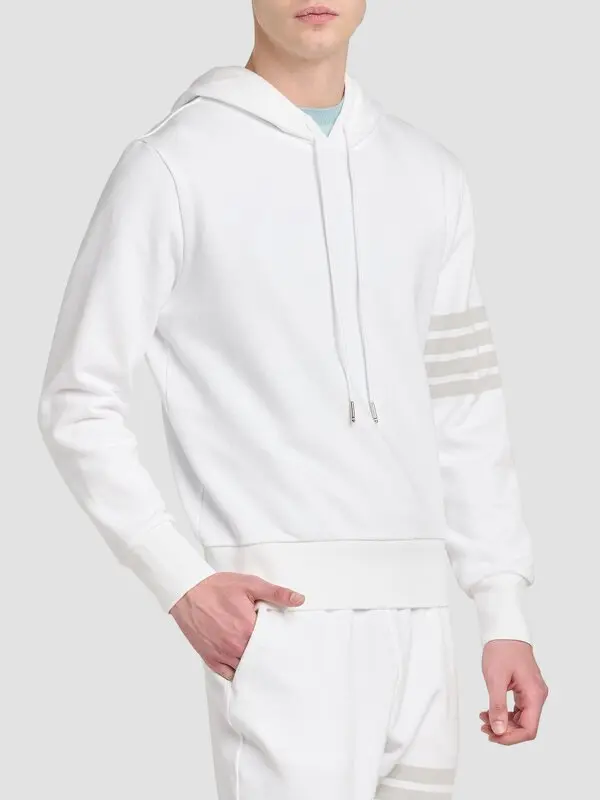 Thom Browne 4 Bar Overdyed Loopback Cotton Hoodie