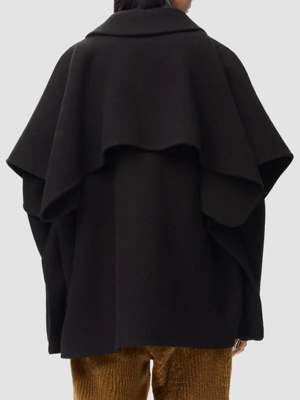 Loewe Wool-blend Button-front Cape Coat