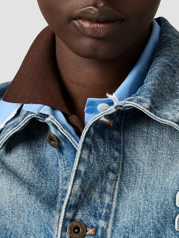 Miu Miu Denim And Poplin Trucker Jacket