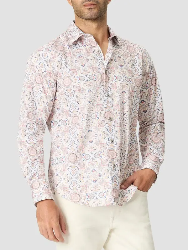 Robert Graham Fairview Floral Stretch-cotton Button-front Shirt