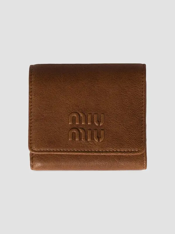 Miu Miu Small Nappa Leather Wallet - Brown
