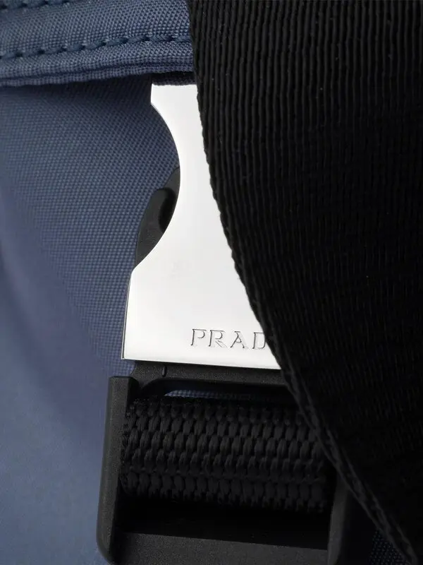 Prada Explore Re-nylon And Leather Bag - Blue