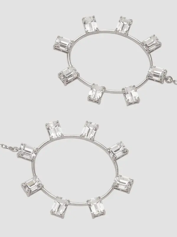 Ramy Brook Stone Jewelry Alanna Silvertone & Cubic Zirconia Drop Earrings