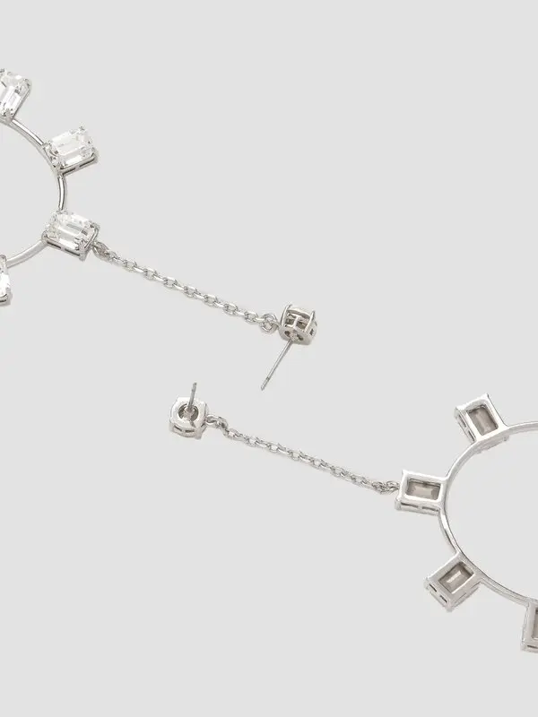 Ramy Brook Stone Jewelry Alanna Silvertone & Cubic Zirconia Drop Earrings