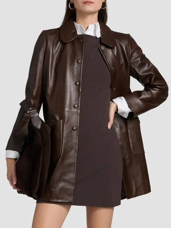 Ba&sh Madie Leather Coat