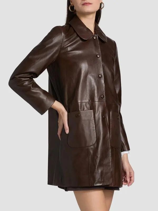 Ba&sh Madie Leather Coat