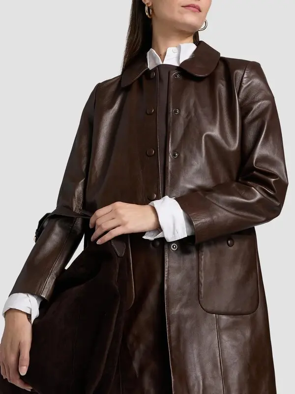 Ba&sh Madie Leather Coat