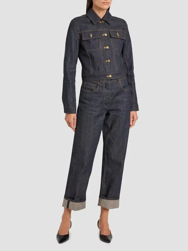 Thom Browne Cropped Straight-leg Jeans