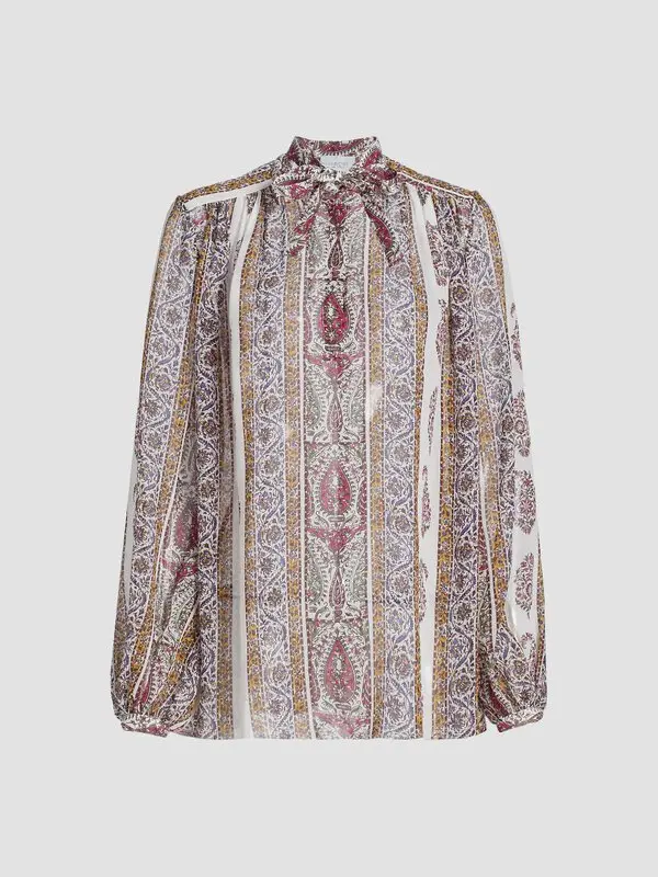 Giambattista Valli Paisley Silk Blouse - Ivory Multi