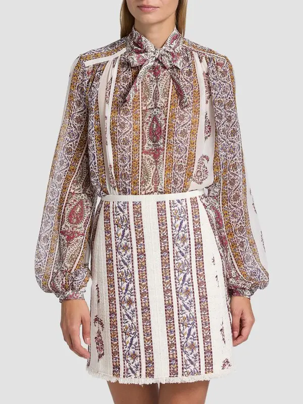 Giambattista Valli Paisley Silk Blouse