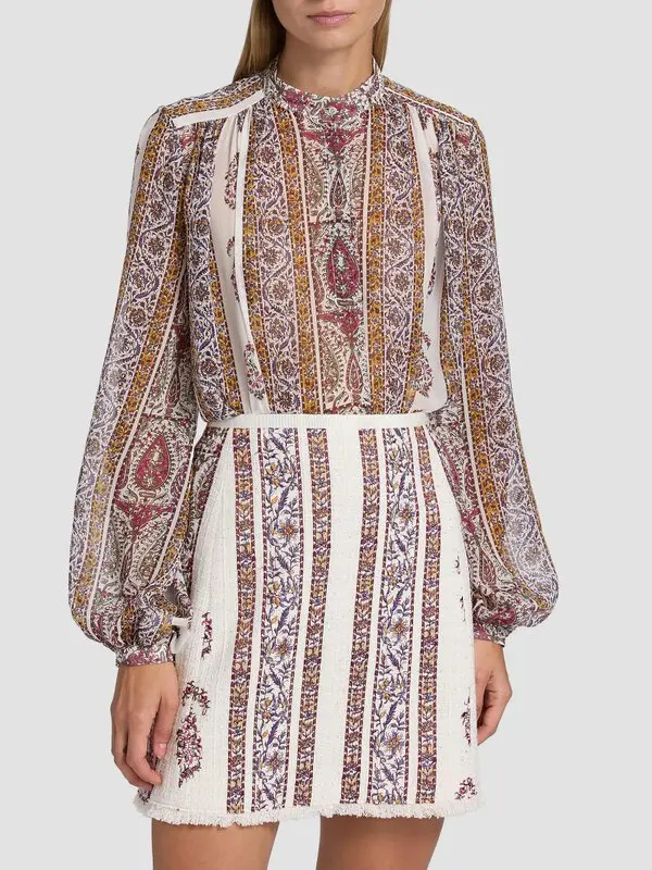 Giambattista Valli Paisley Silk Blouse