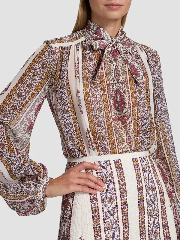 Giambattista Valli Paisley Silk Blouse