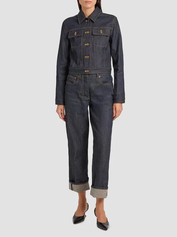 Thom Browne Cropped Denim Jacket