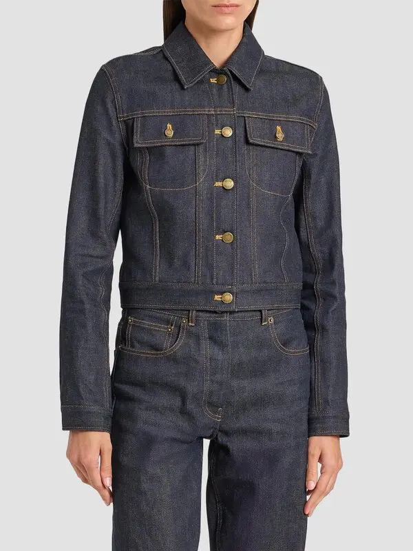 Thom Browne Cropped Denim Jacket