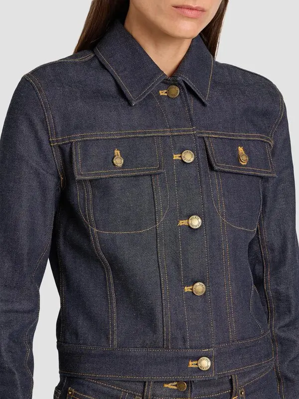 Thom Browne Cropped Denim Jacket
