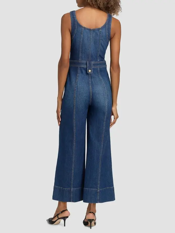 Ramy Brook Janet Denim Wide-leg Jumpsuit
