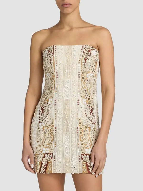 Ramy Brook Doris Embellished Strapless Minidress