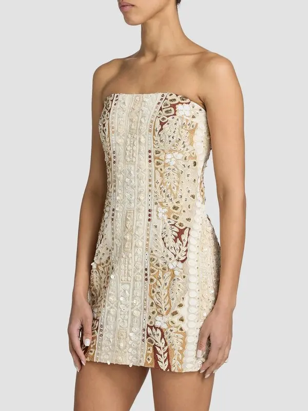 Ramy Brook Doris Embellished Strapless Minidress