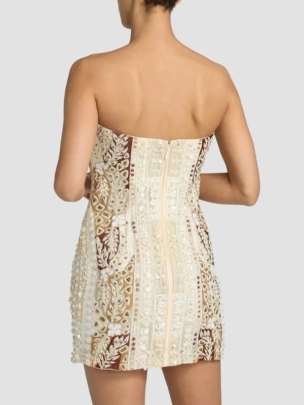 Ramy Brook Doris Embellished Strapless Minidress
