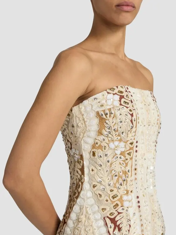Ramy Brook Doris Embellished Strapless Minidress