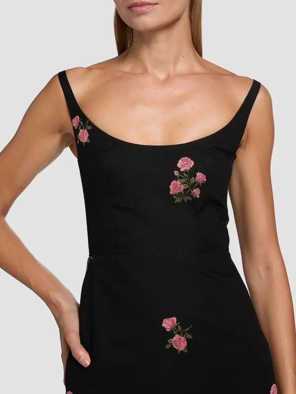 Giambattista Valli Floral Fil Coupé Cotton Minidress