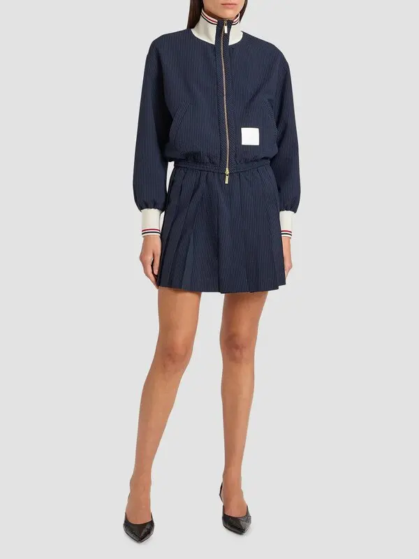 Thom Browne Wool Seersucker Track Jacket