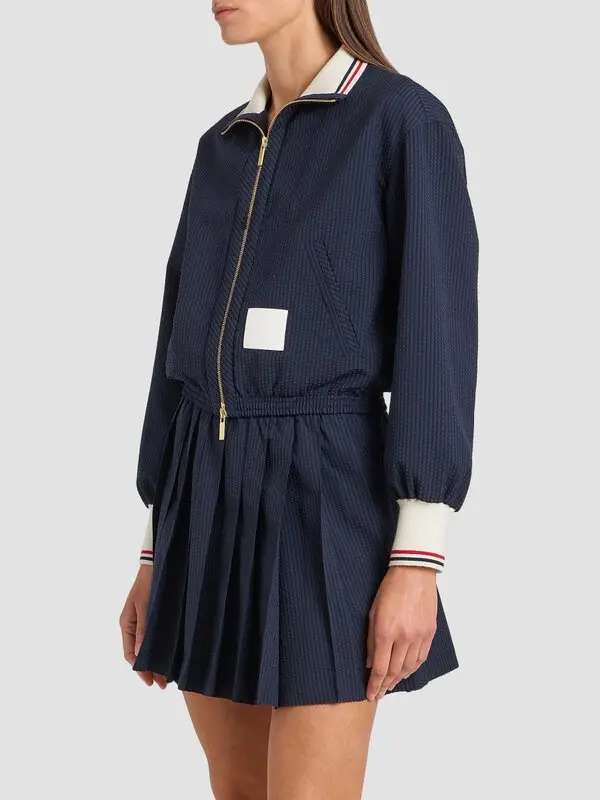 Thom Browne Wool Seersucker Track Jacket