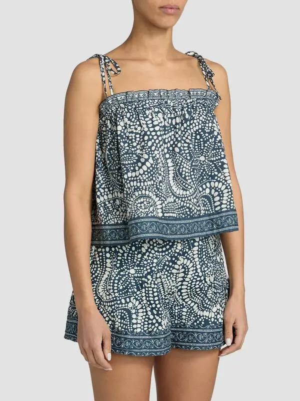 Ramy Brook Scarlett Printed Cotton Top