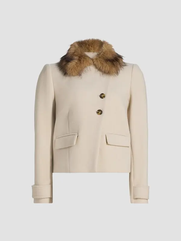 Ba&sh Terry Faux Fur-trim Boxy Coat