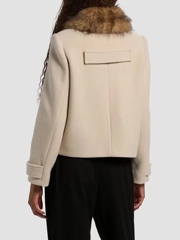 Ba&sh Terry Faux Fur-trim Boxy Coat