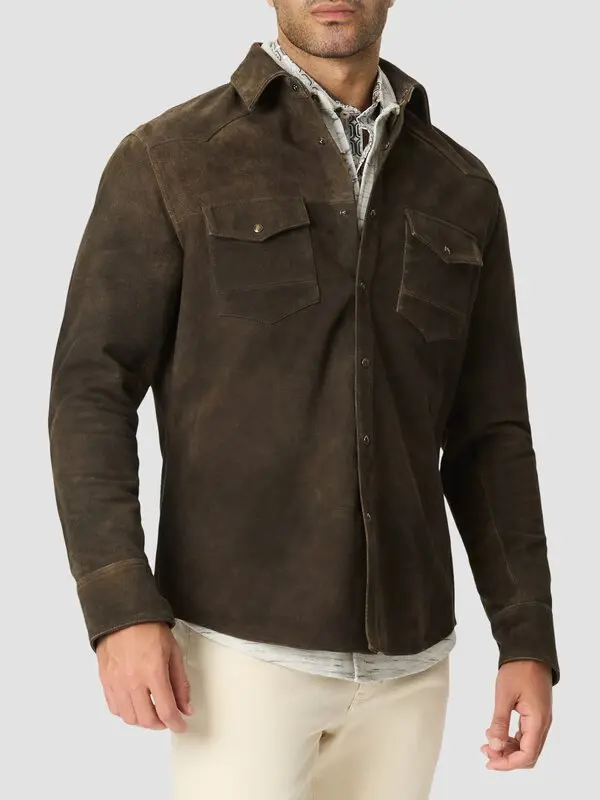 Robert Graham Marstow Suede Shirt Jacket