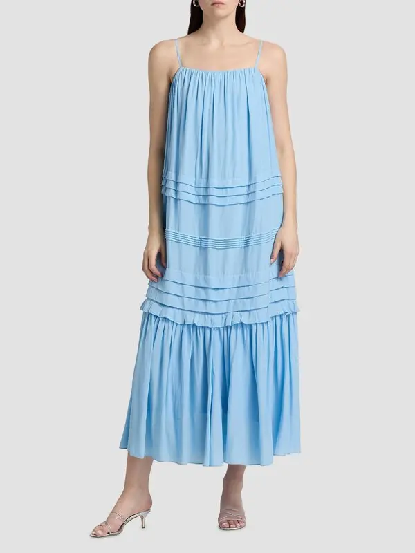 Ramy Brook Ruby Pintuck Midi-dress