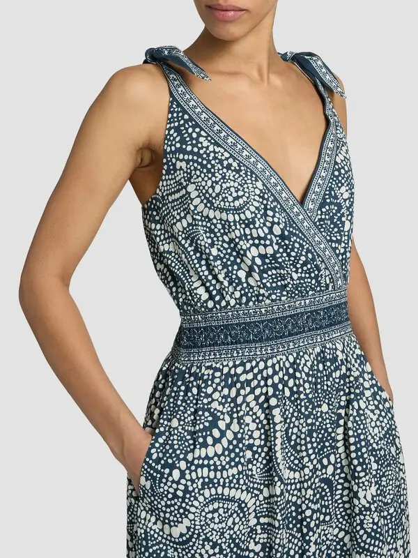 Ramy Brook Mariam Printed Cotton A-line Midi-dress