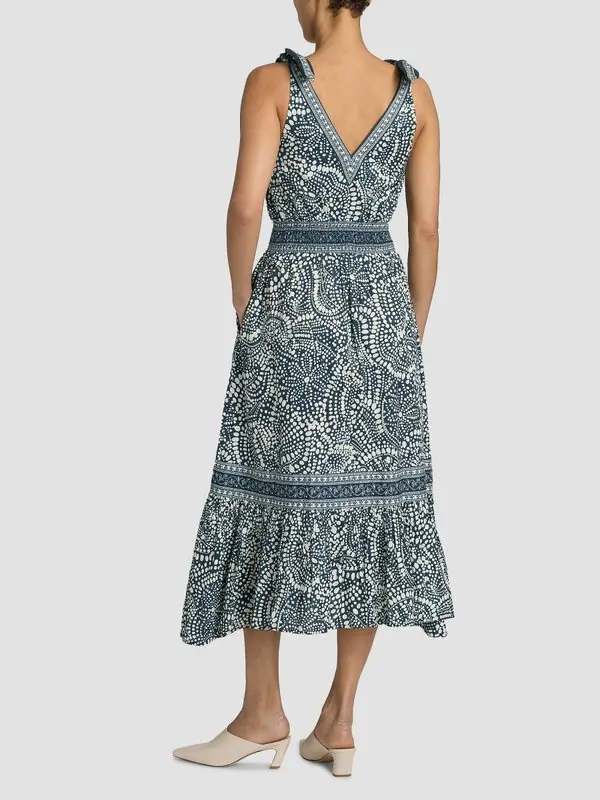 Ramy Brook Mariam Printed Cotton A-line Midi-dress