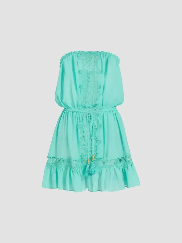 Ramy Brook Beth Lace-trim Cover-up Minidress