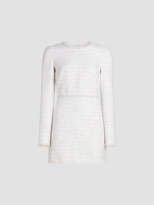 Giambattista Valli Sequined Tweed Bouclé Minidress - Ivory Multi