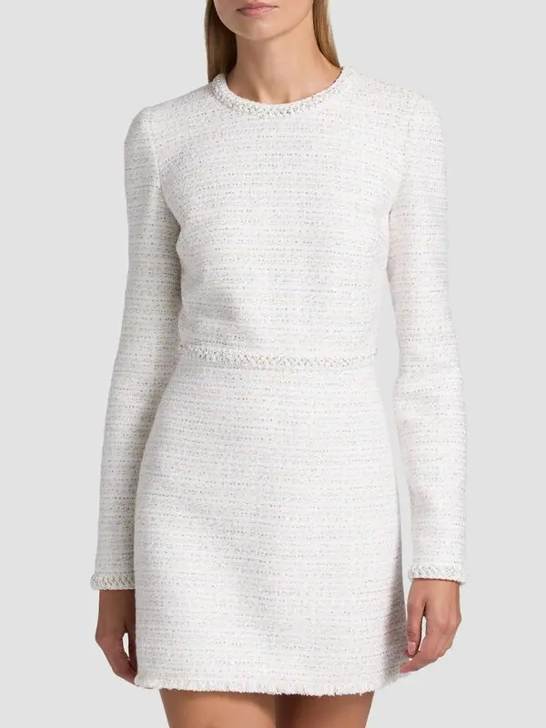 Giambattista Valli Sequined Tweed Bouclé Minidress