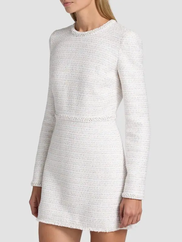 Giambattista Valli Sequined Tweed Bouclé Minidress