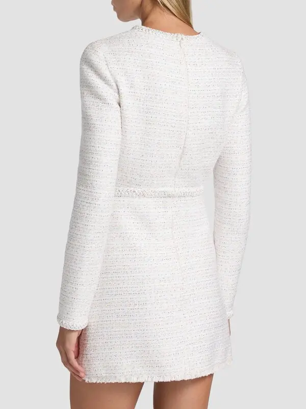 Giambattista Valli Sequined Tweed Bouclé Minidress