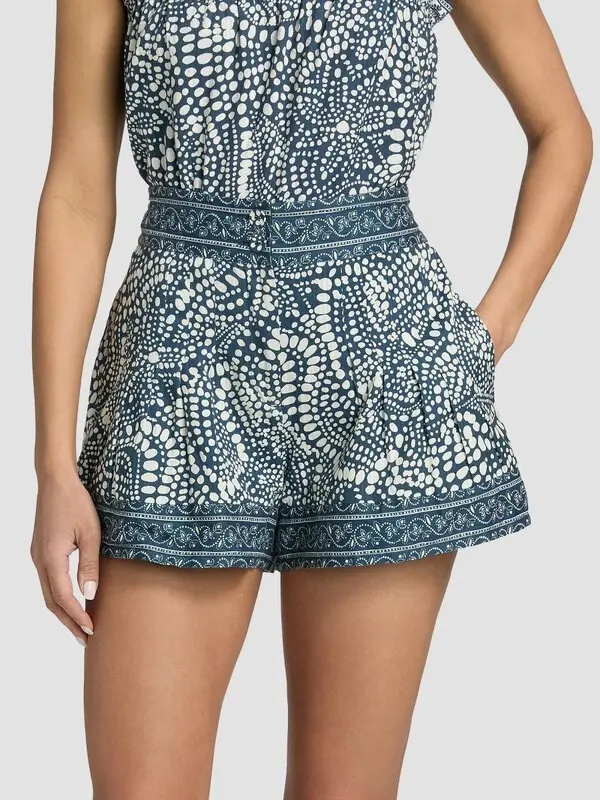 Ramy Brook Quinn Dot-print Cotton Shorts